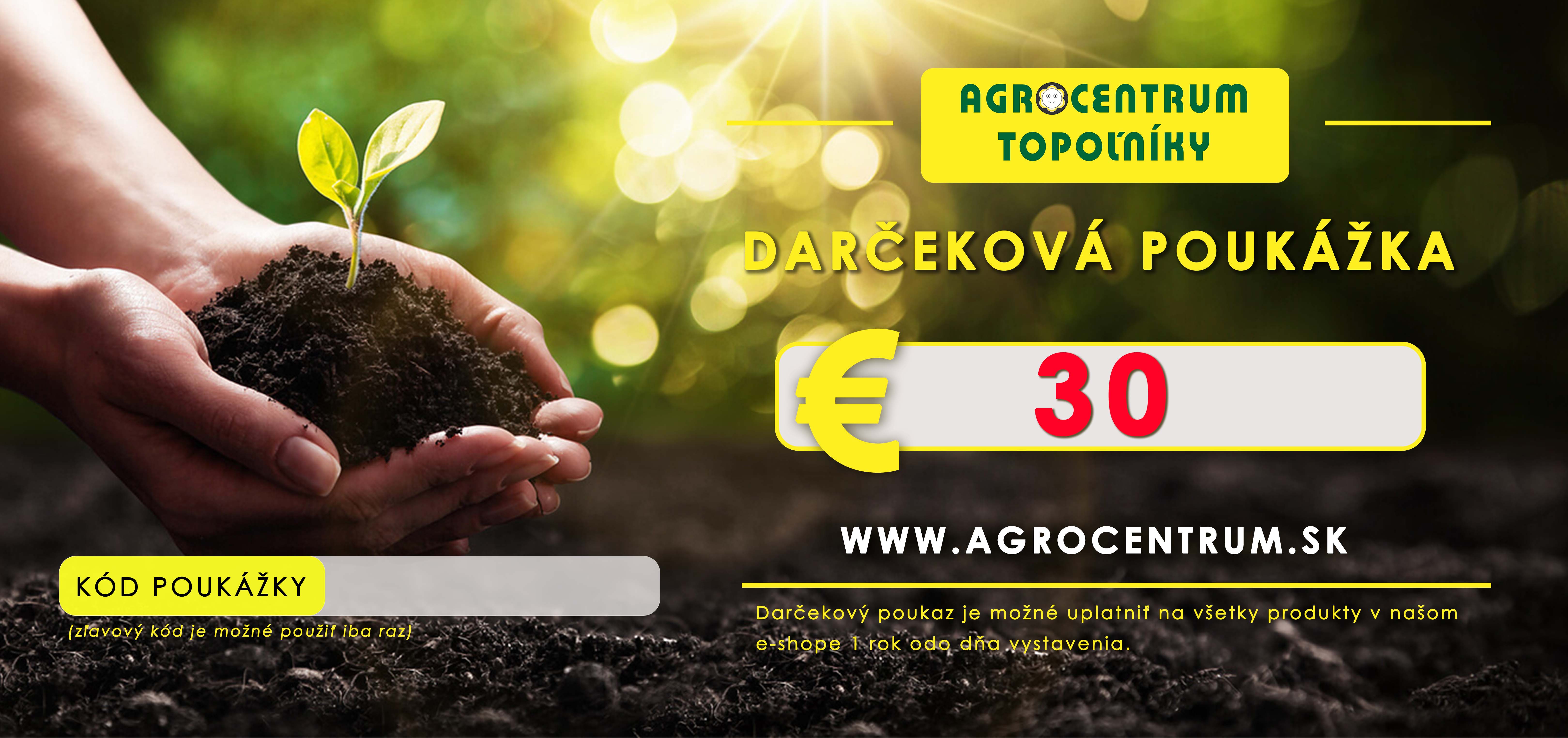 Darčekové poukazy - Agrocentrum Topoľníky